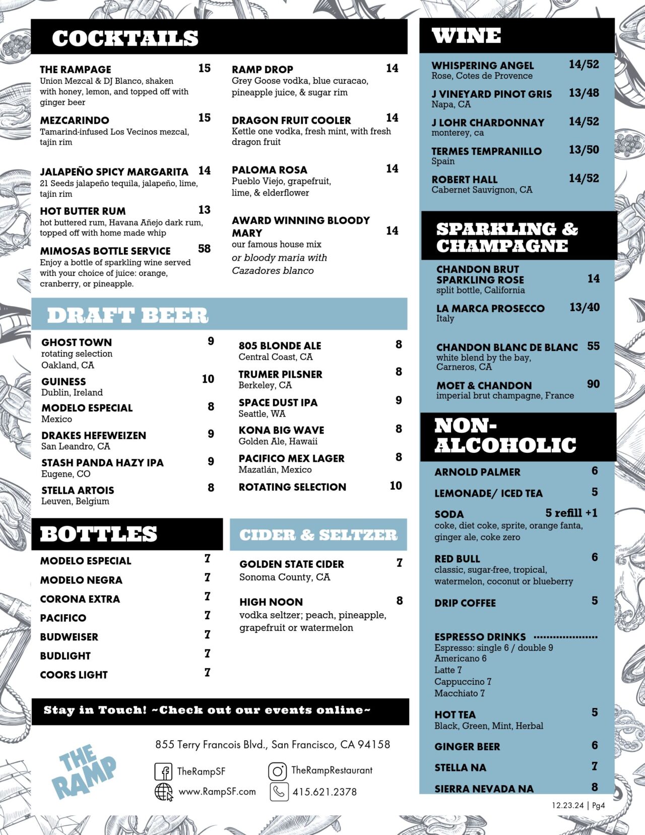 Menu - The Ramp Restaurant